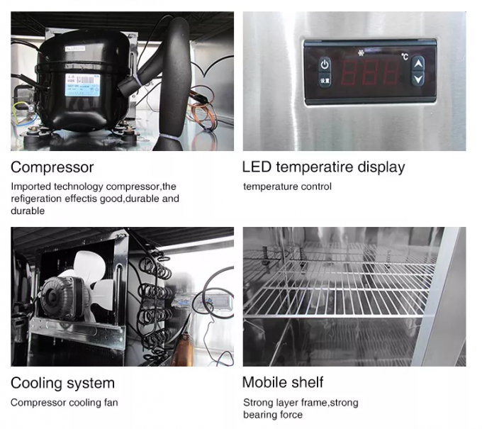 2 Door Glass Display Freezer Countertop Freezer With Glass Door